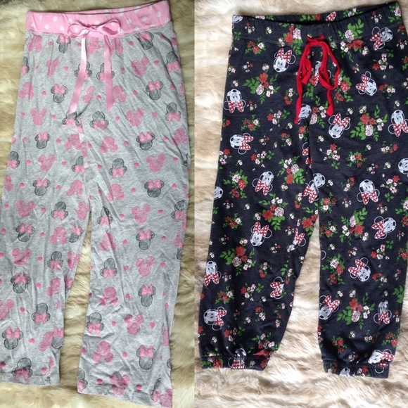 Disney | Intimates & Sleepwear | S Pj Bundle Minnie Mouse Pajama Pants ...